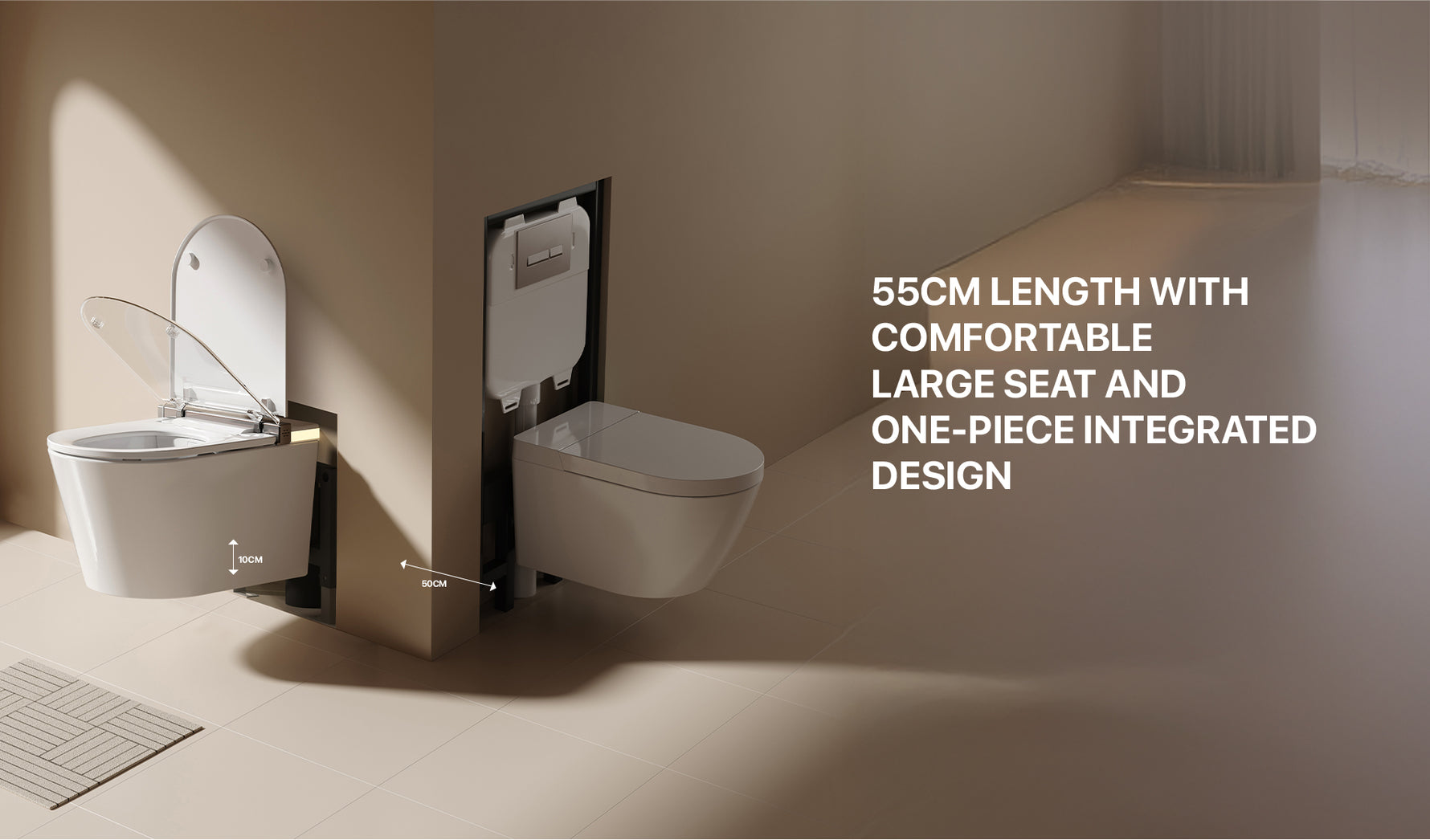 Full Auto, Tankless Wall mount Smart Toilet – Zero Touch India